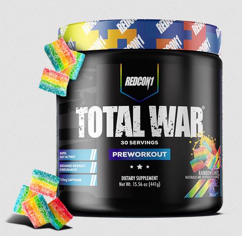 Redcon1Total War Preworkout-30Serv.-441G-Rainbow Candy | Maxmuscle Elite